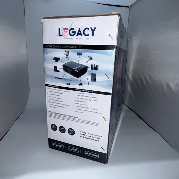 Legacy | Other | Legacy Cinema Innovation Hda77 Home Theater Projector ...
